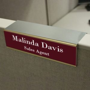 8x2 Office Name Plate Signs - Engraved Plastic - Nap Nameplates