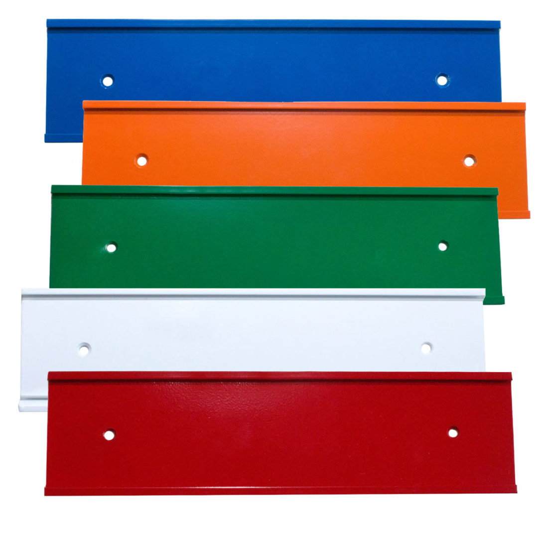 Colored Cubicle Name Plate Holders 8" or 10", Single - NapNameplates