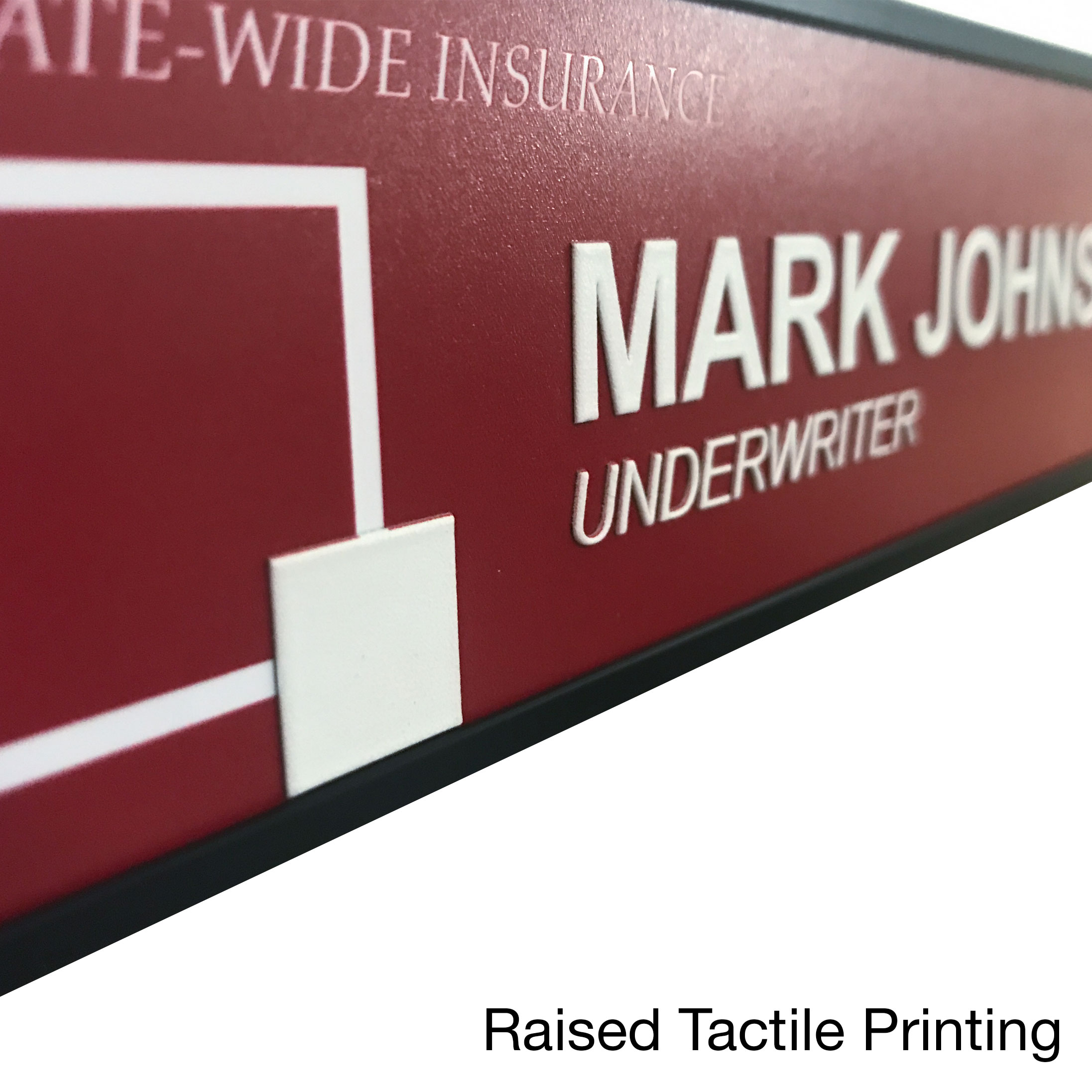 10x1 Custom Office Name Plates Full color Printed Heavy duty Plastic