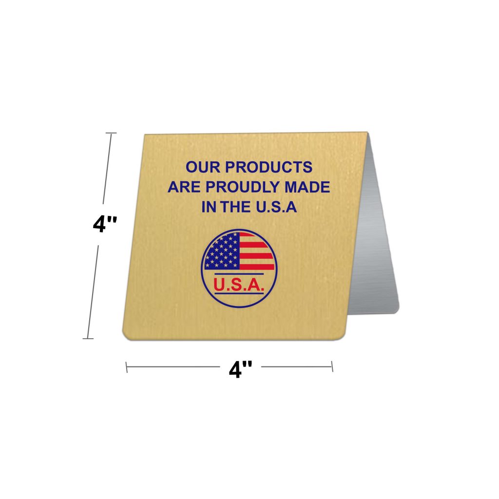 Custom Printed Metal Table-Top Signs, Tent-Style 4x4
