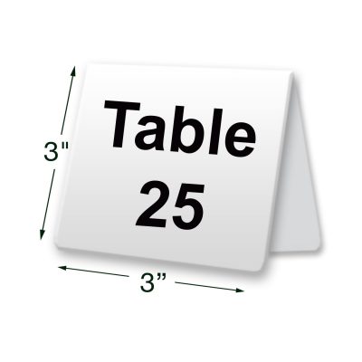 Table Top Tent Signs - NapNameplates