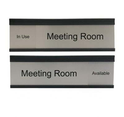 Meeting Room Slider Signs for Available or In Use - Nap Nameplates