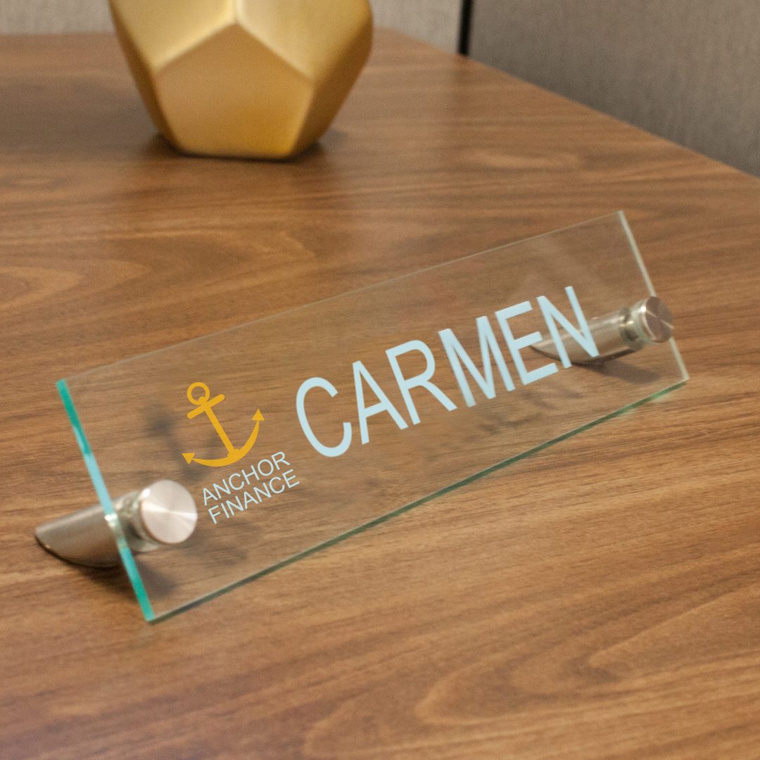 Acrylic Name Plates for Offices Printed in Full-Color - NapNameplates.com