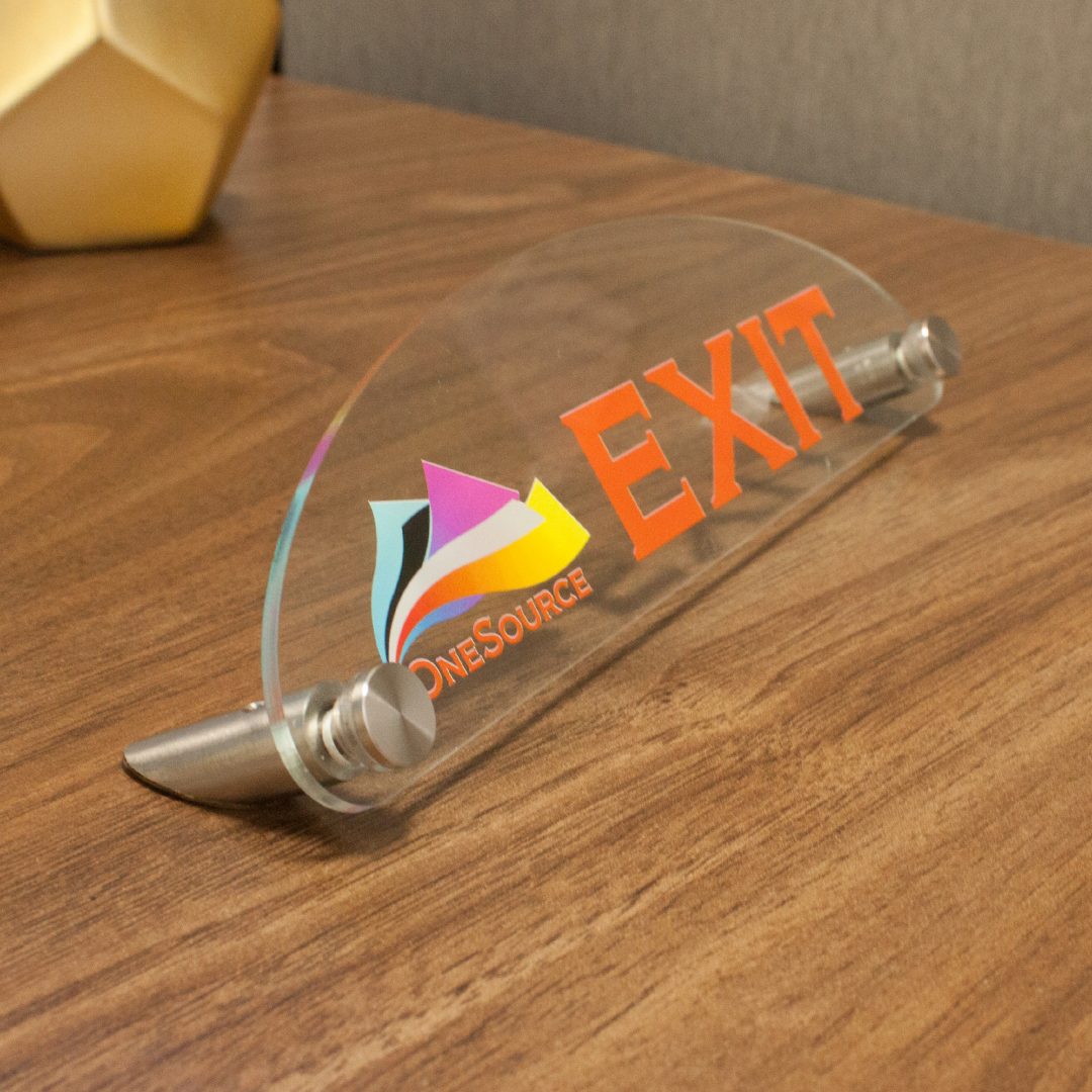 Acrylic Name Plates for Offices Printed in Full-Color - NapNameplates.com