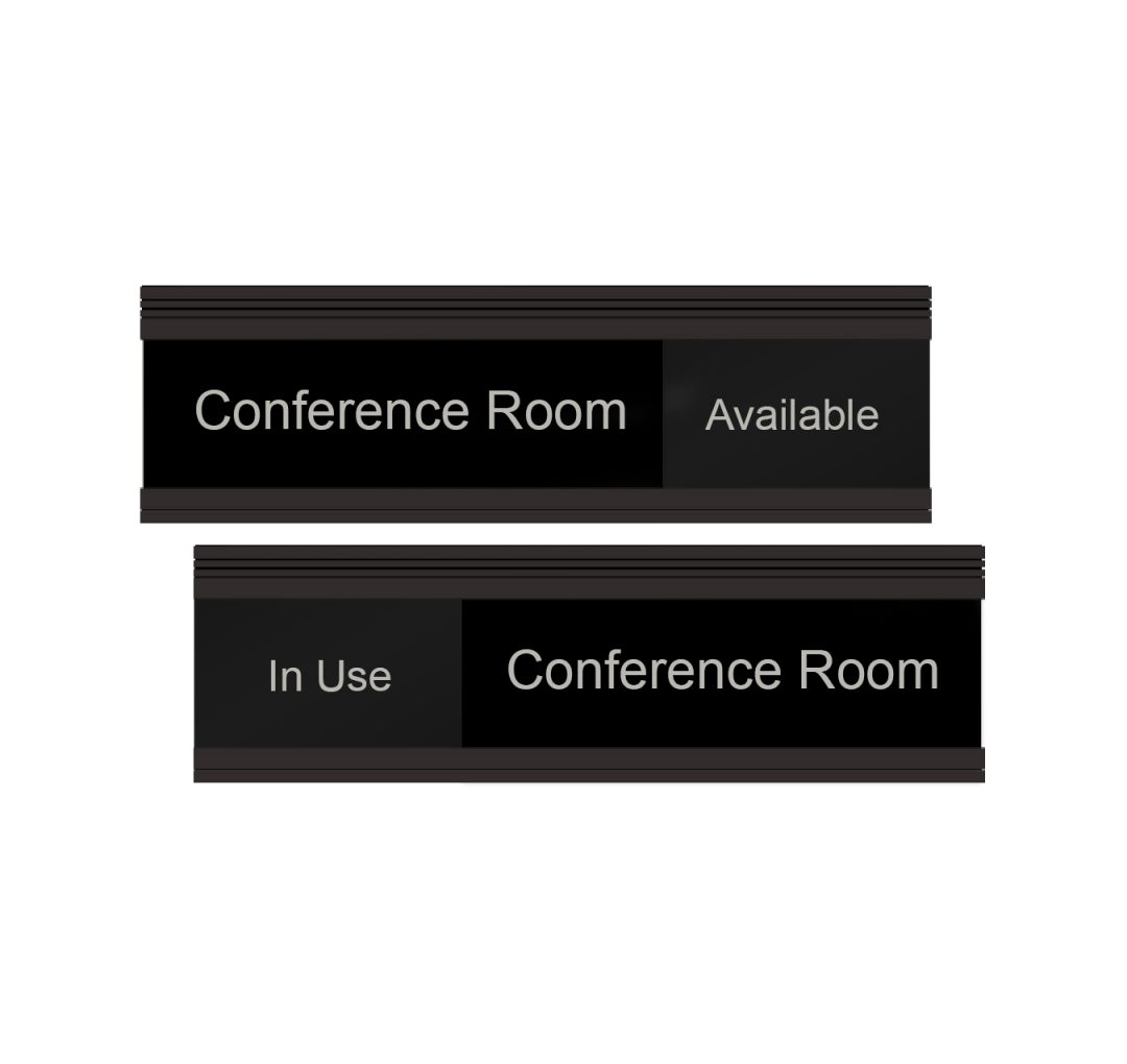 Name Plate Signs Slide Over Glass Cubicle Walls - NapNameplates.com