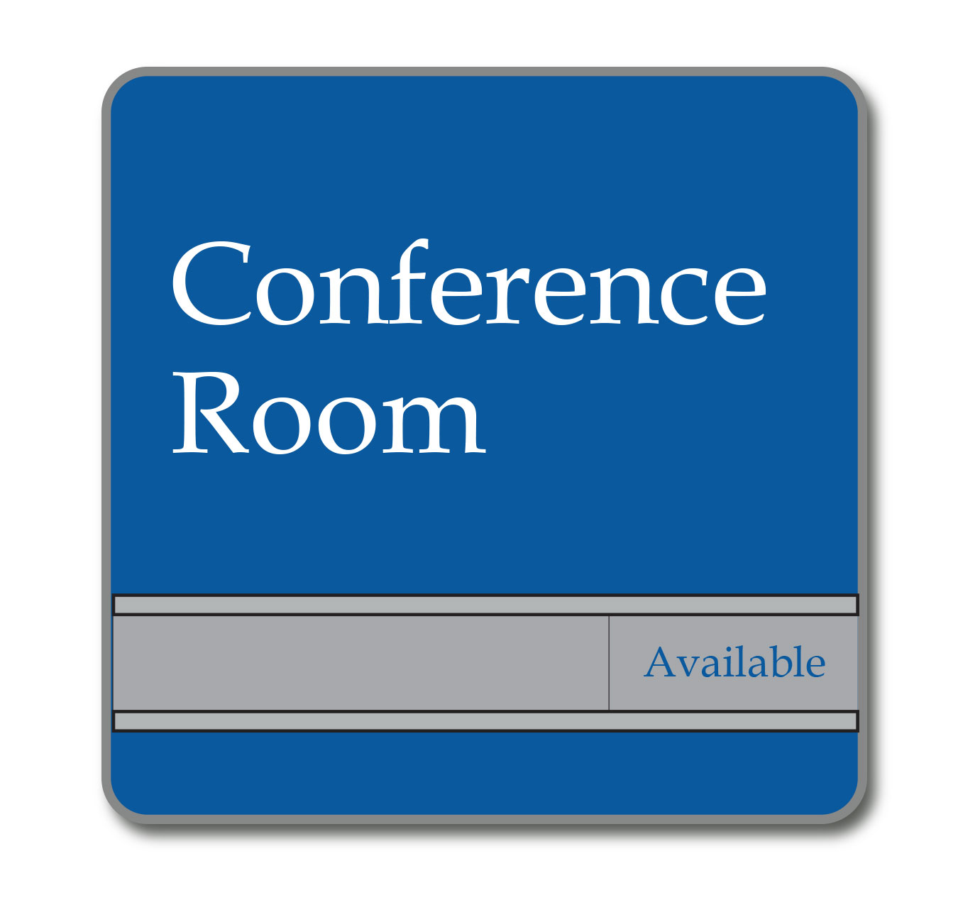 Slider Signs for Conference Rooms, Silver, Red & Green - NapNameplates