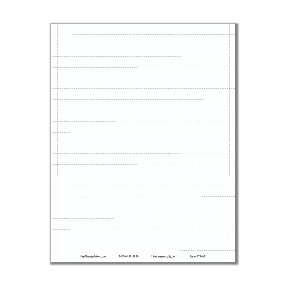 Printable Paper Name Plates, Blank Perforated in Several Sizes ...