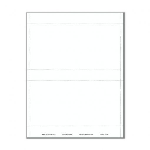 Printable Paper Name Plates, Blank Perforated in Several Sizes ...